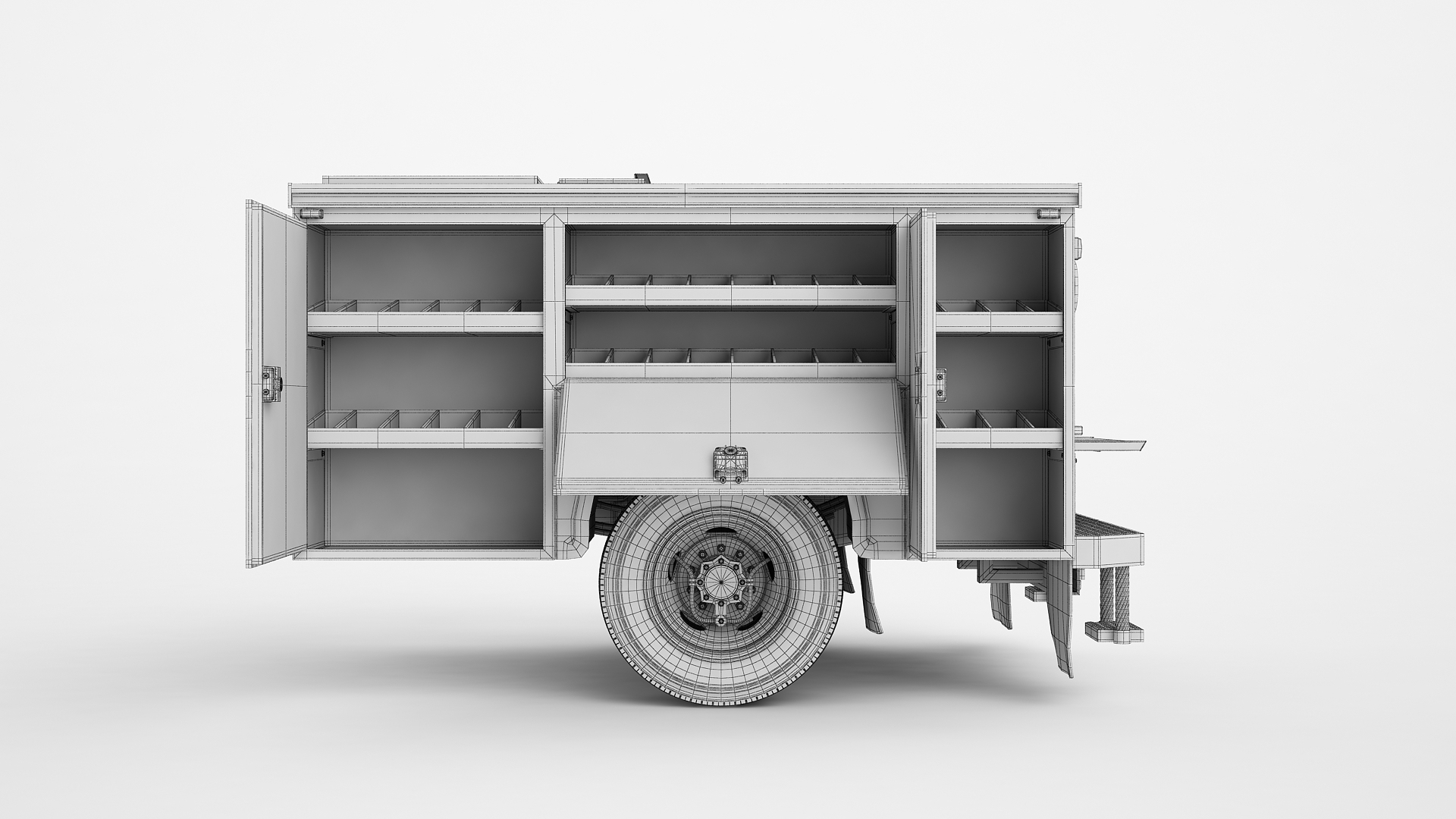 Enclosed Utility Truck Model - TurboSquid 1537498
