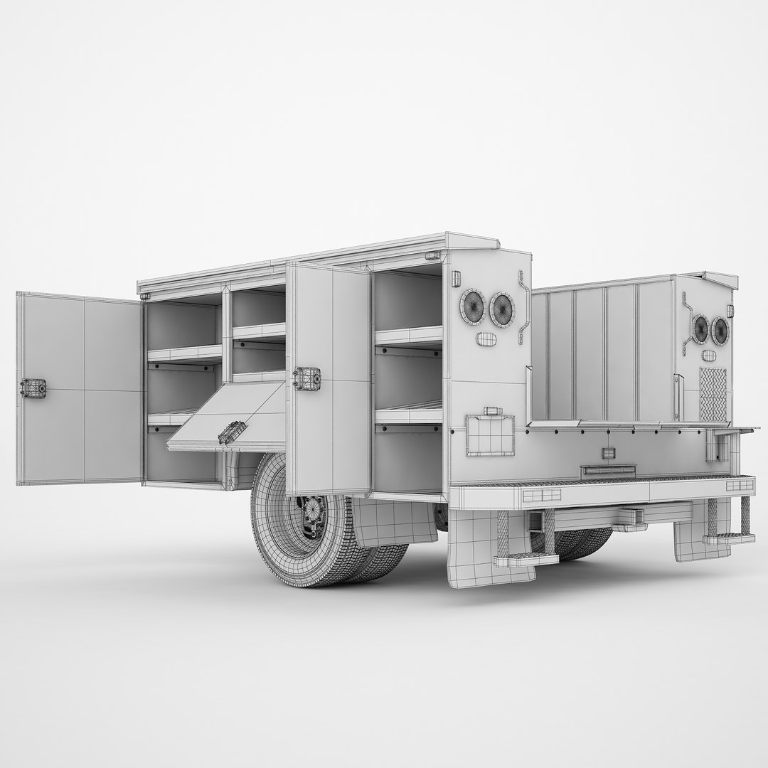 Enclosed Utility Truck Model - TurboSquid 1537498