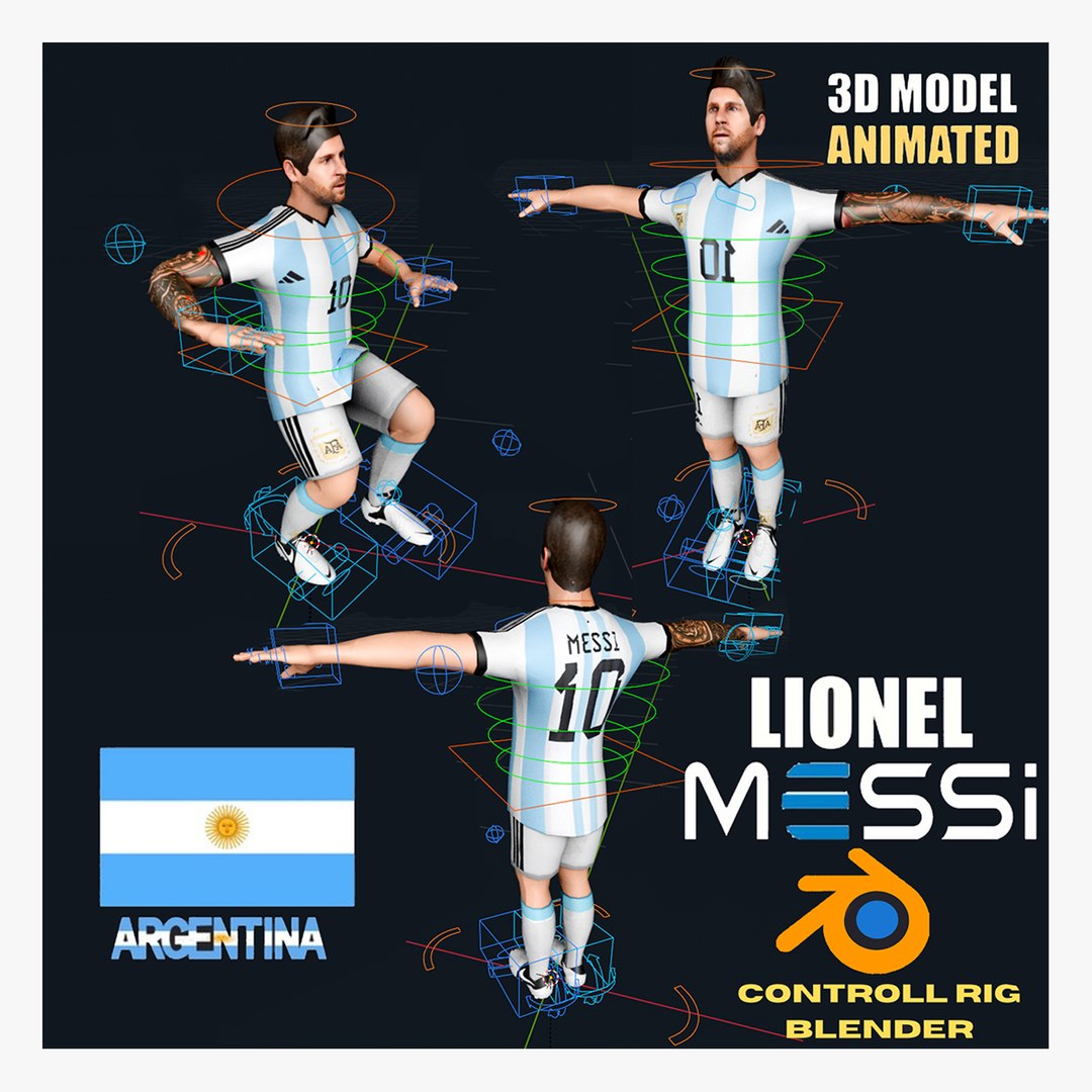 modelo 3d Lionel Messi - Personaje manipulado - TurboSquid 2292030