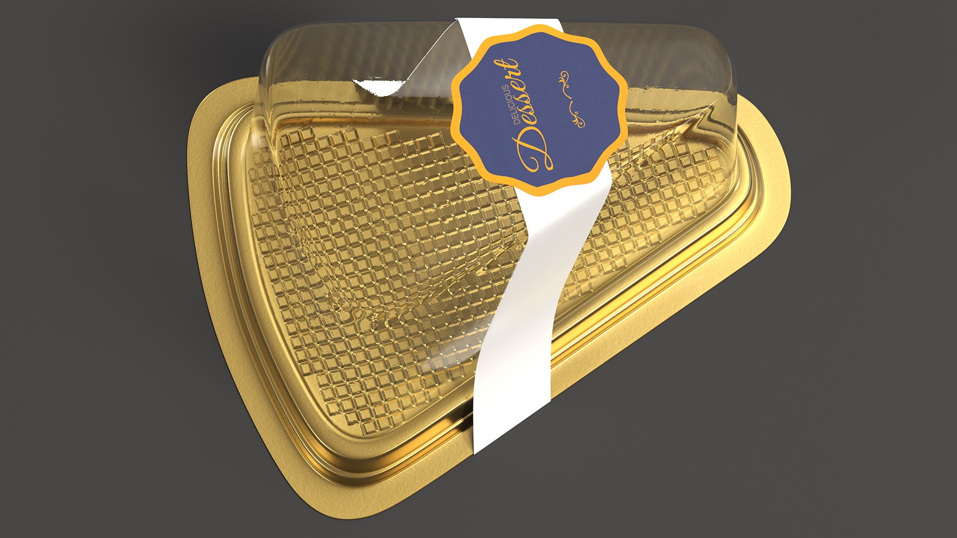3D Packing For Piece Of Cake Triangular Golden - TurboSquid 1985474