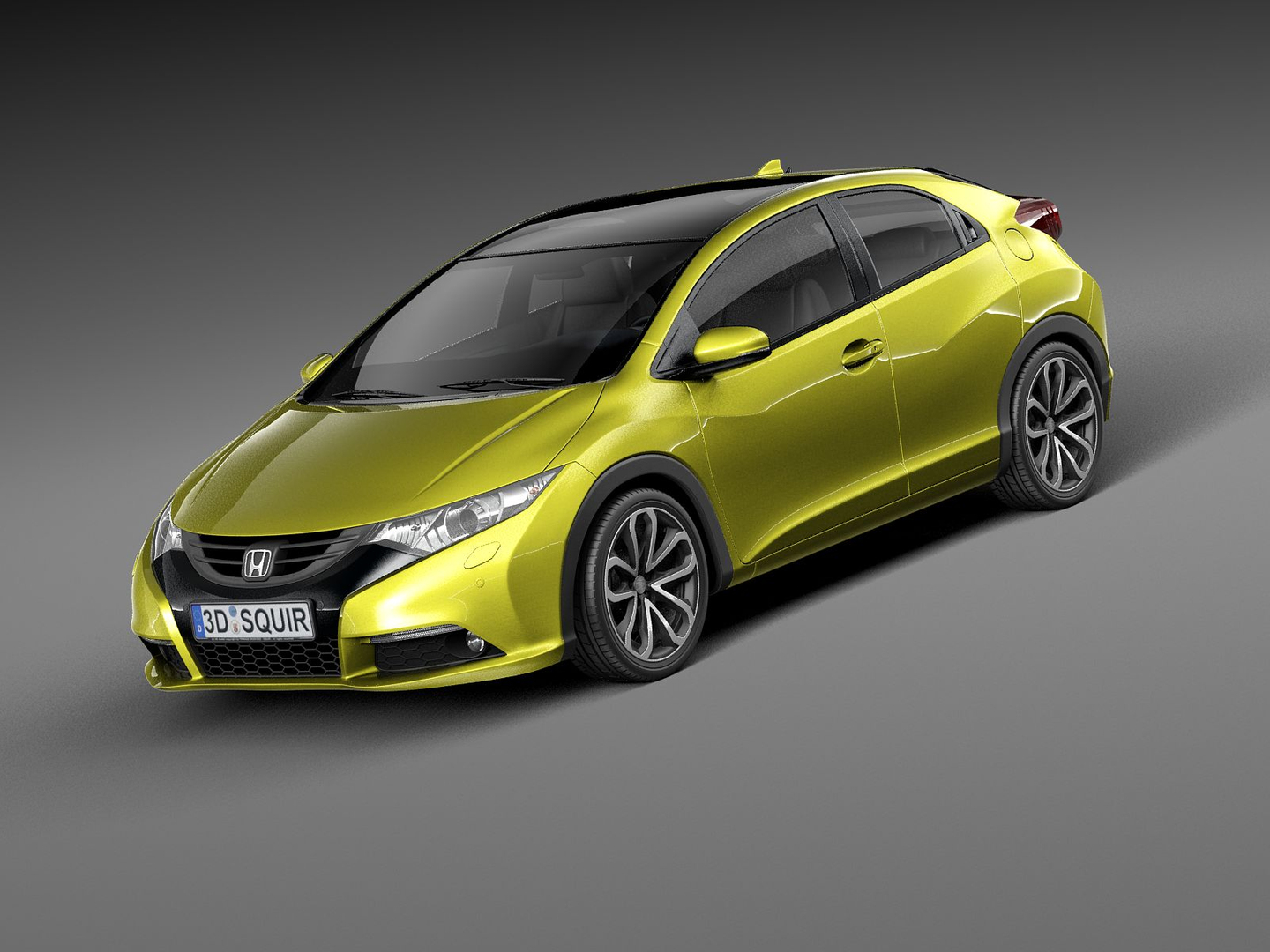 honda civic 2012 eu 3d model