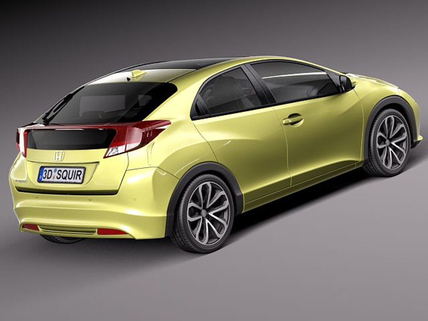 honda civic 2012 eu 3d model