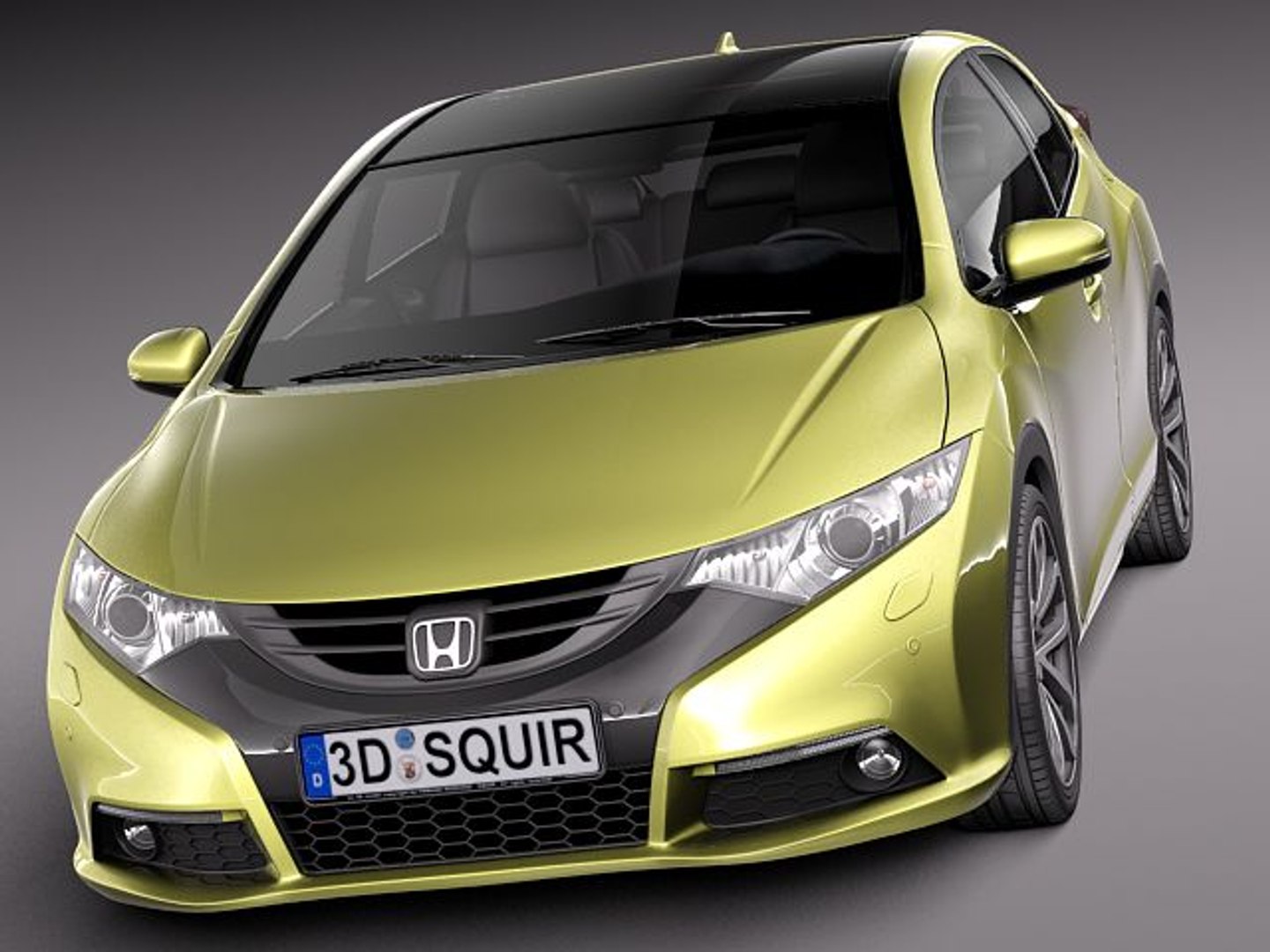 honda civic 2012 eu 3d model