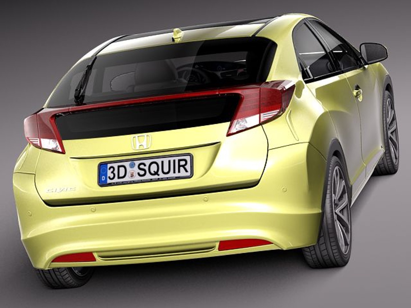 honda civic 2012 eu 3d model
