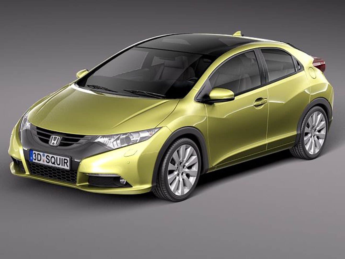 honda civic 2012 eu 3d model