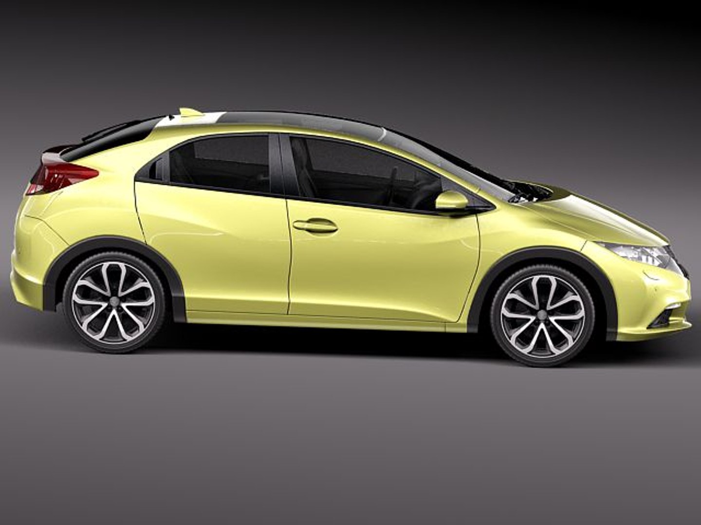 honda civic 2012 eu 3d model