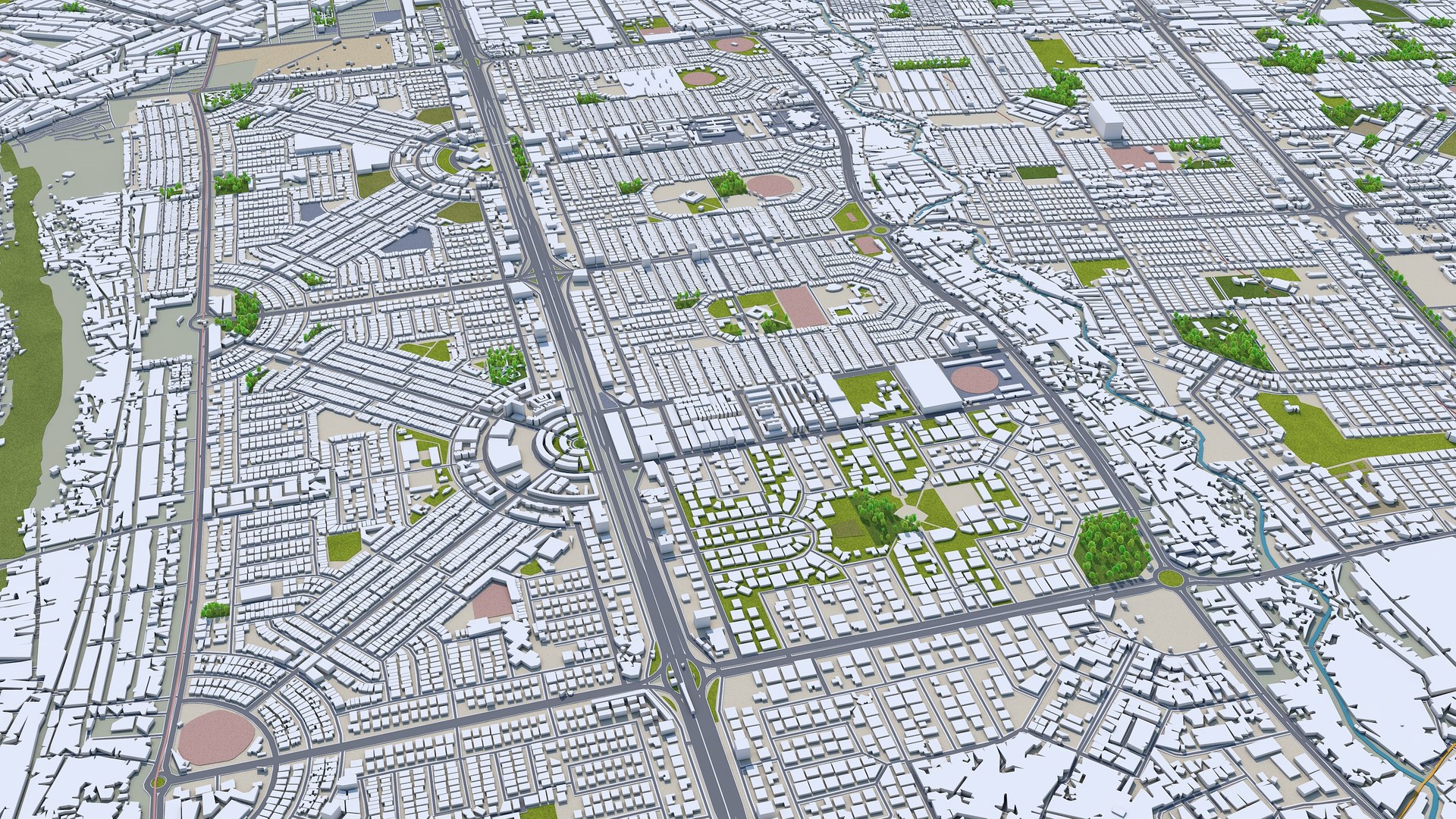 3D City Area Building Model - TurboSquid 1628307