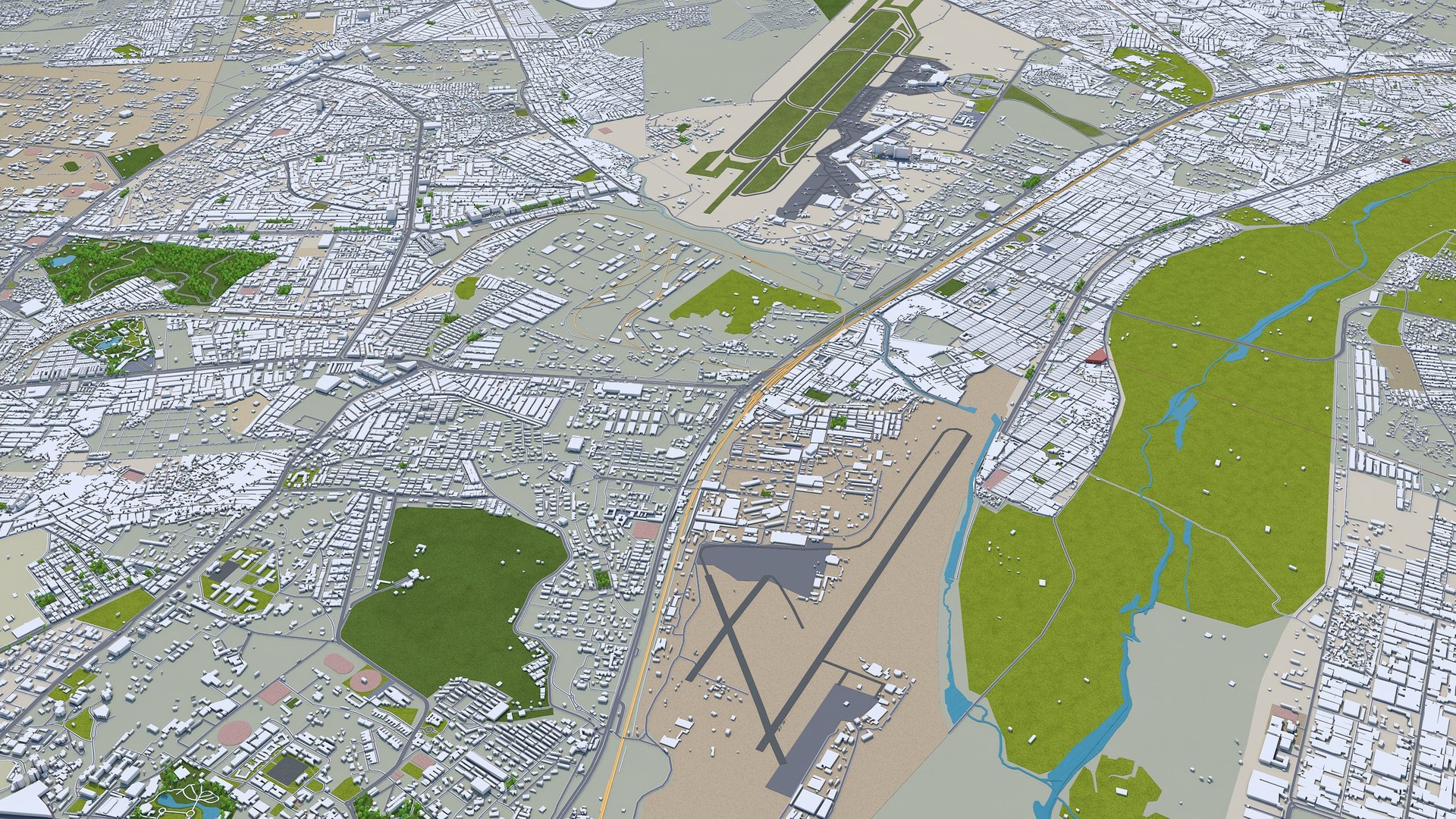 3D City Area Building Model - TurboSquid 1628307