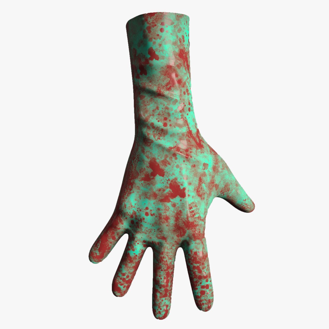 bloody gloves 3d model