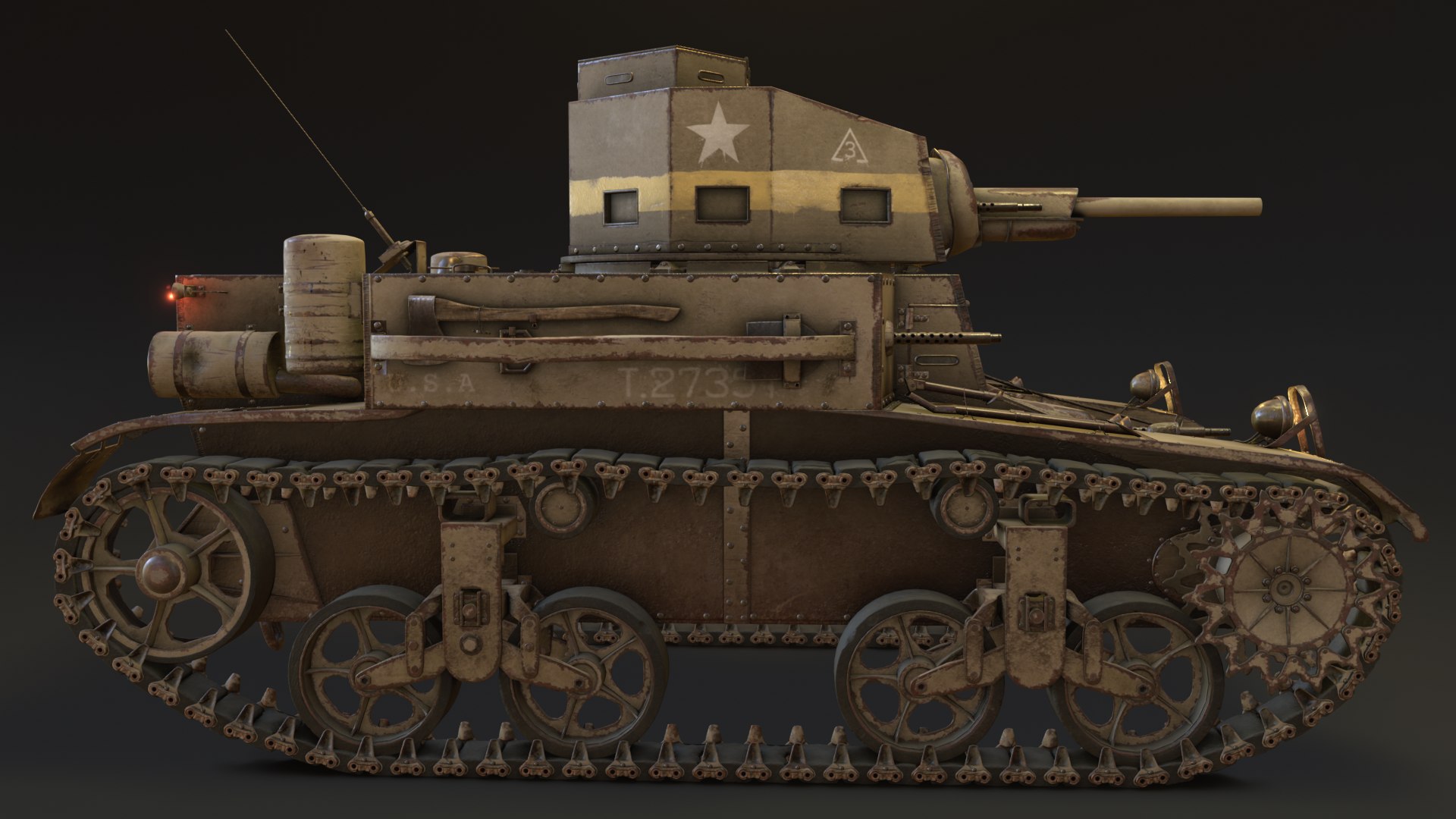 M2 Light Tank 3D Model - TurboSquid 1385133