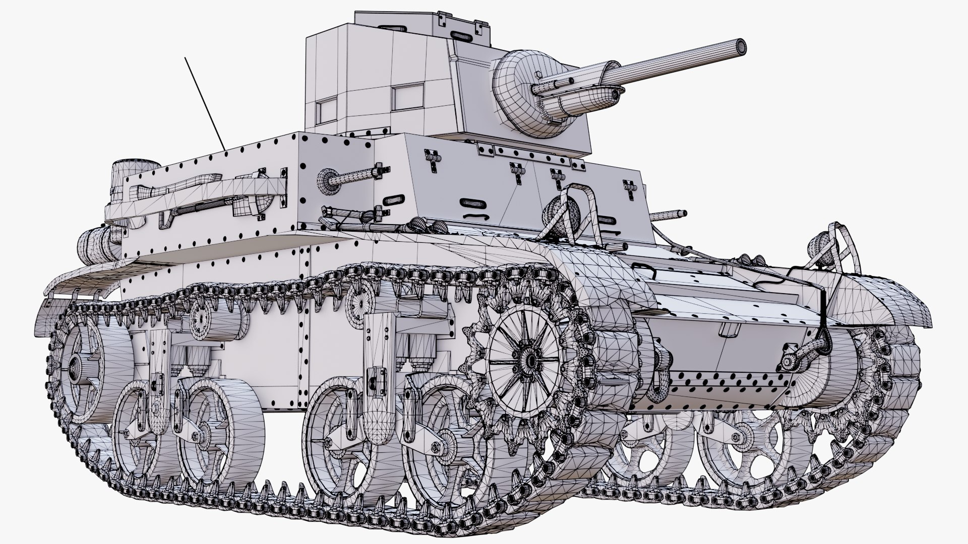M2 Light Tank 3D Model - TurboSquid 1385133