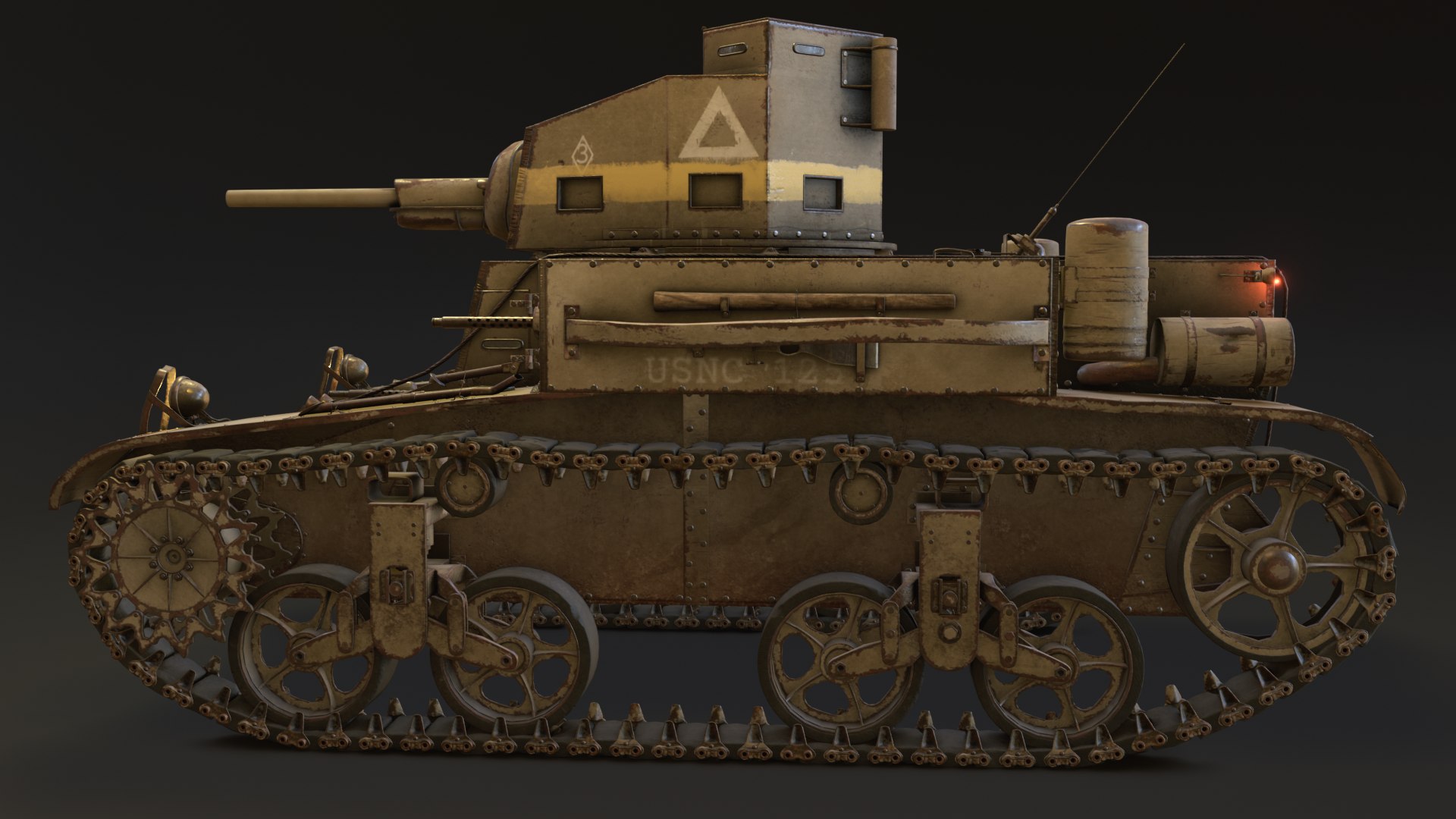 M2 Light Tank 3D Model - TurboSquid 1385133
