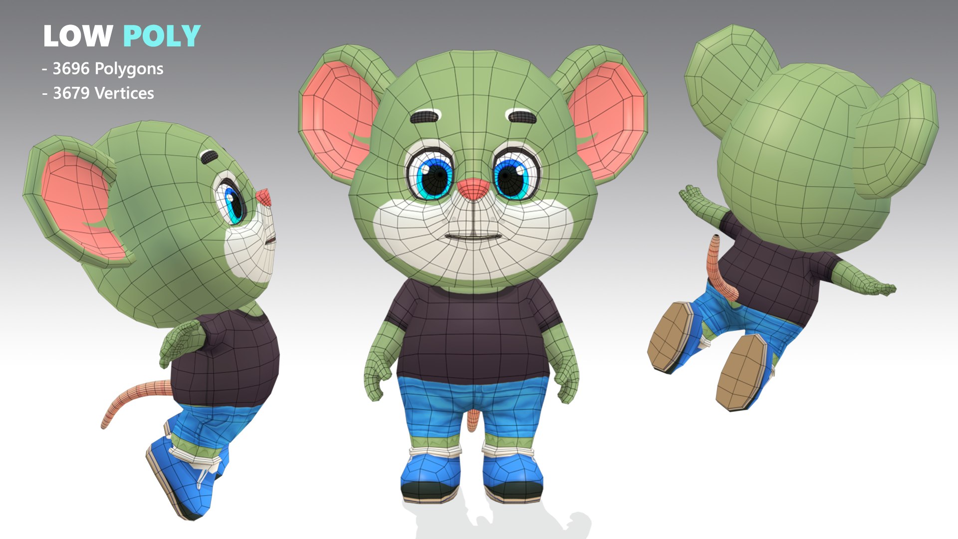 3D Mouse Rat Rodent Character Games Model - TurboSquid 1694262