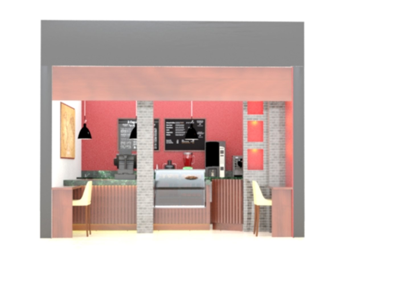 3D Cafe Shop Model - TurboSquid 1308219