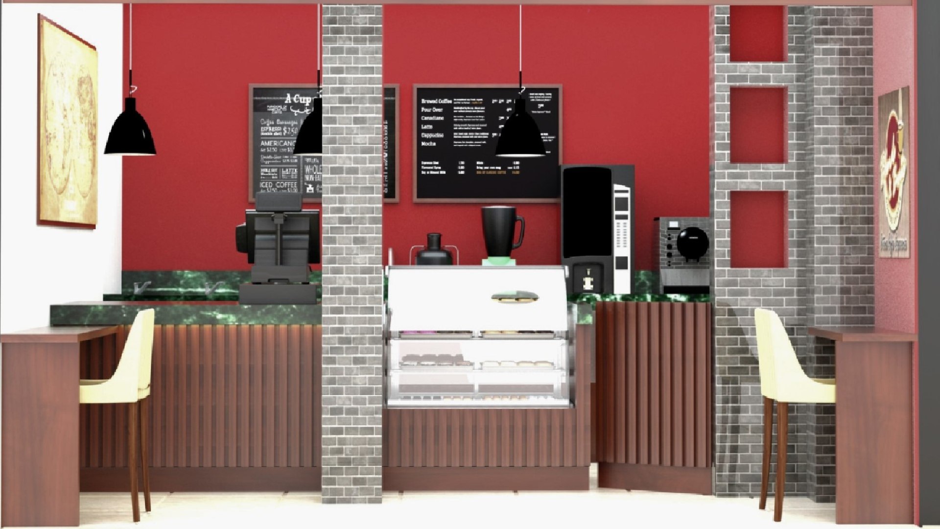 3D Cafe Shop Model - TurboSquid 1308219