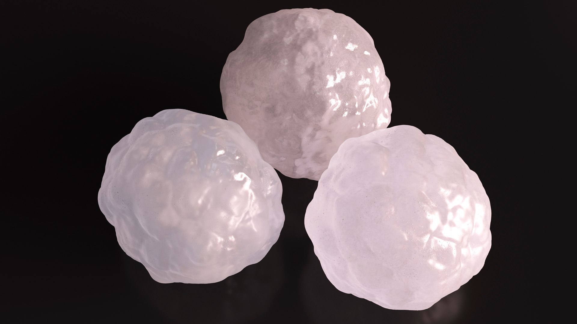 Three Large Hailstones 3D Model - TurboSquid 2152662