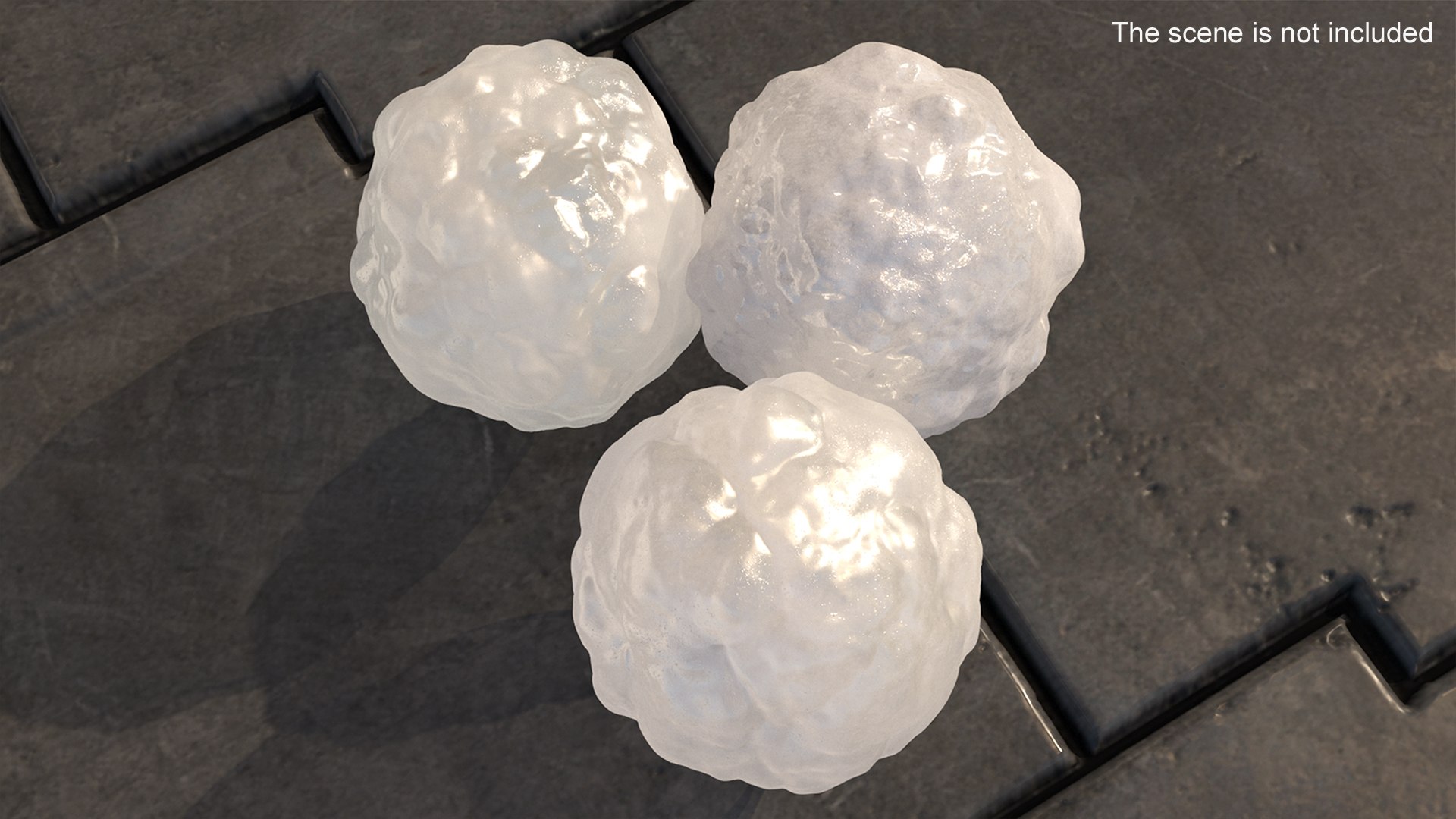 Three Large Hailstones 3D Model - TurboSquid 2152662