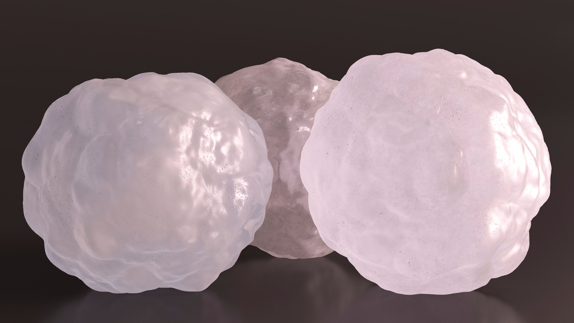 Three Large Hailstones 3D Model - TurboSquid 2152662