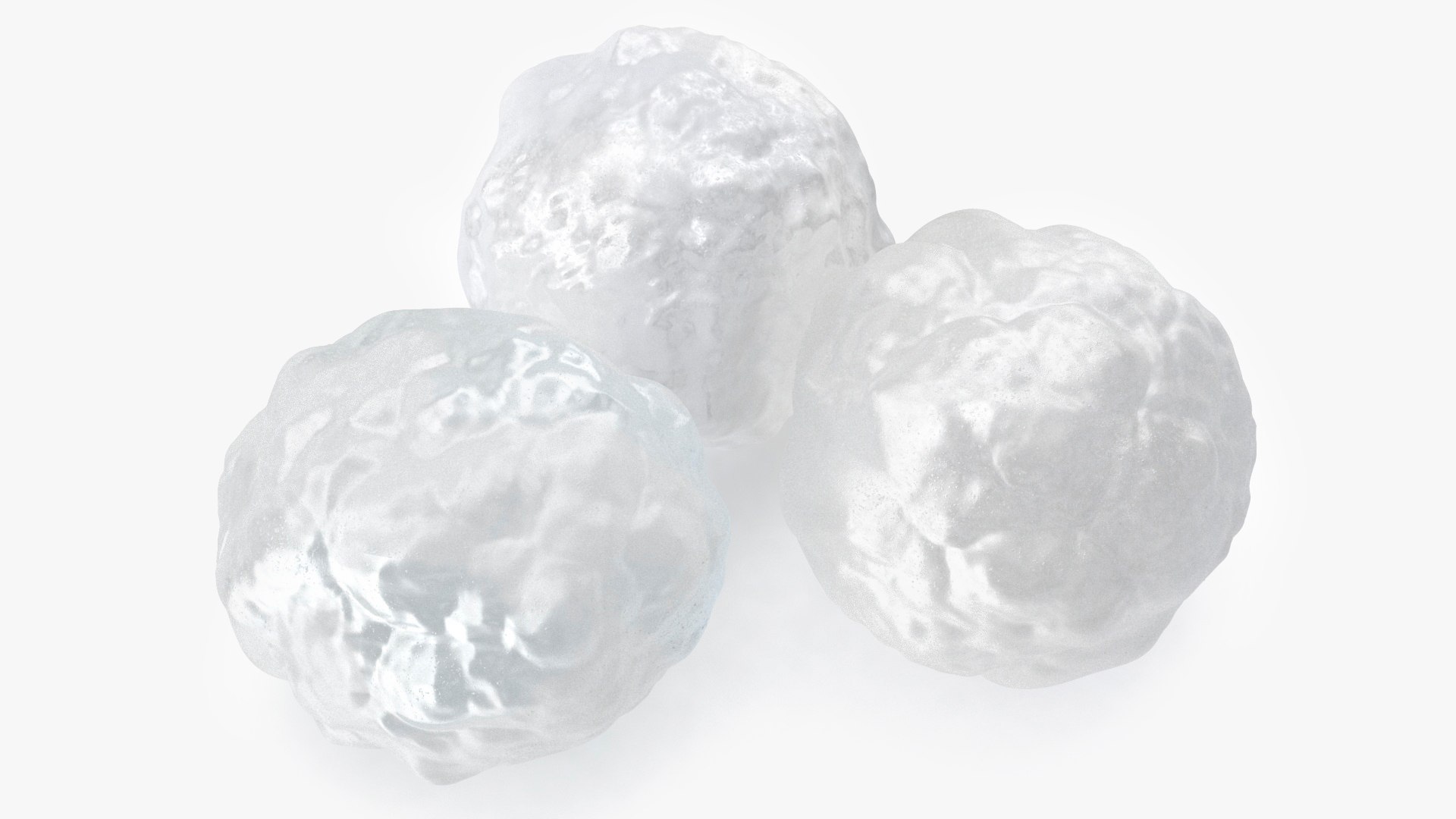 Three Large Hailstones 3D model - TurboSquid 2152662