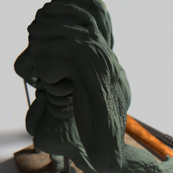 3d model monster tool clay
