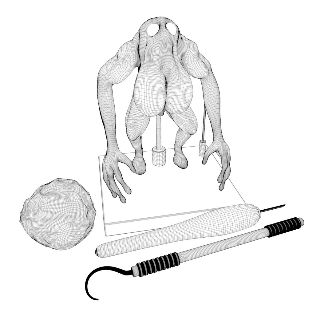 3d model monster tool clay