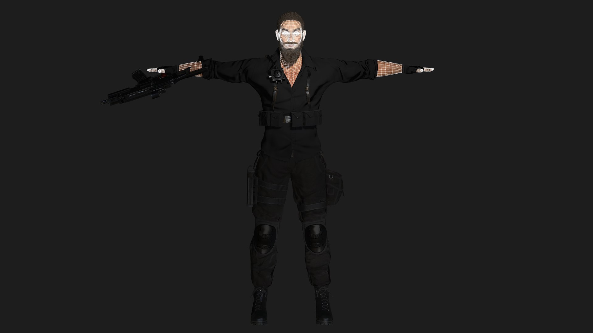 AAA 3D REALISTIC CHARACTER - ARABIC BEARDED MAN GUN SHOOTER GTA 3D ...