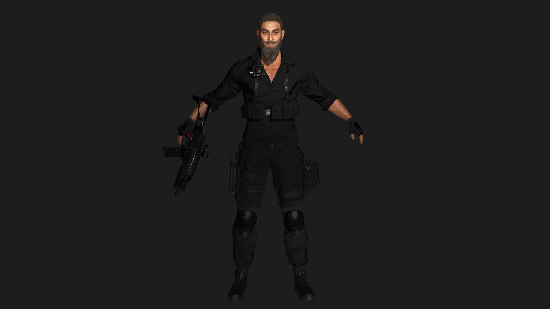 AAA 3D REALISTIC CHARACTER - ARABIC BEARDED MAN GUN SHOOTER GTA 3D ...
