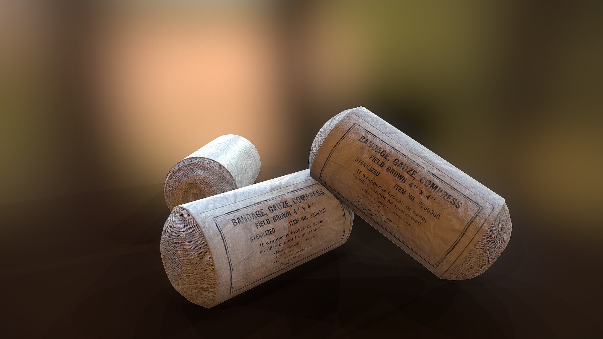 3D Medical Emergency Gauze Bandage Roll Da1 Model - TurboSquid 2208218