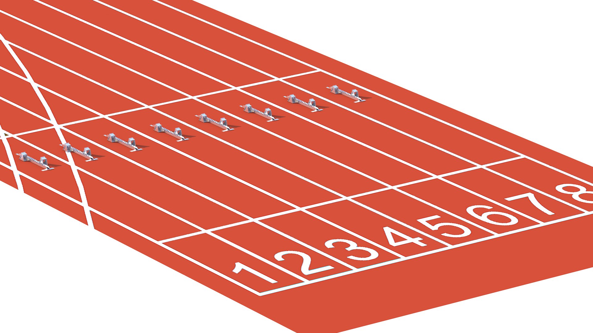 3D 100 M Running Track - TurboSquid 2271744