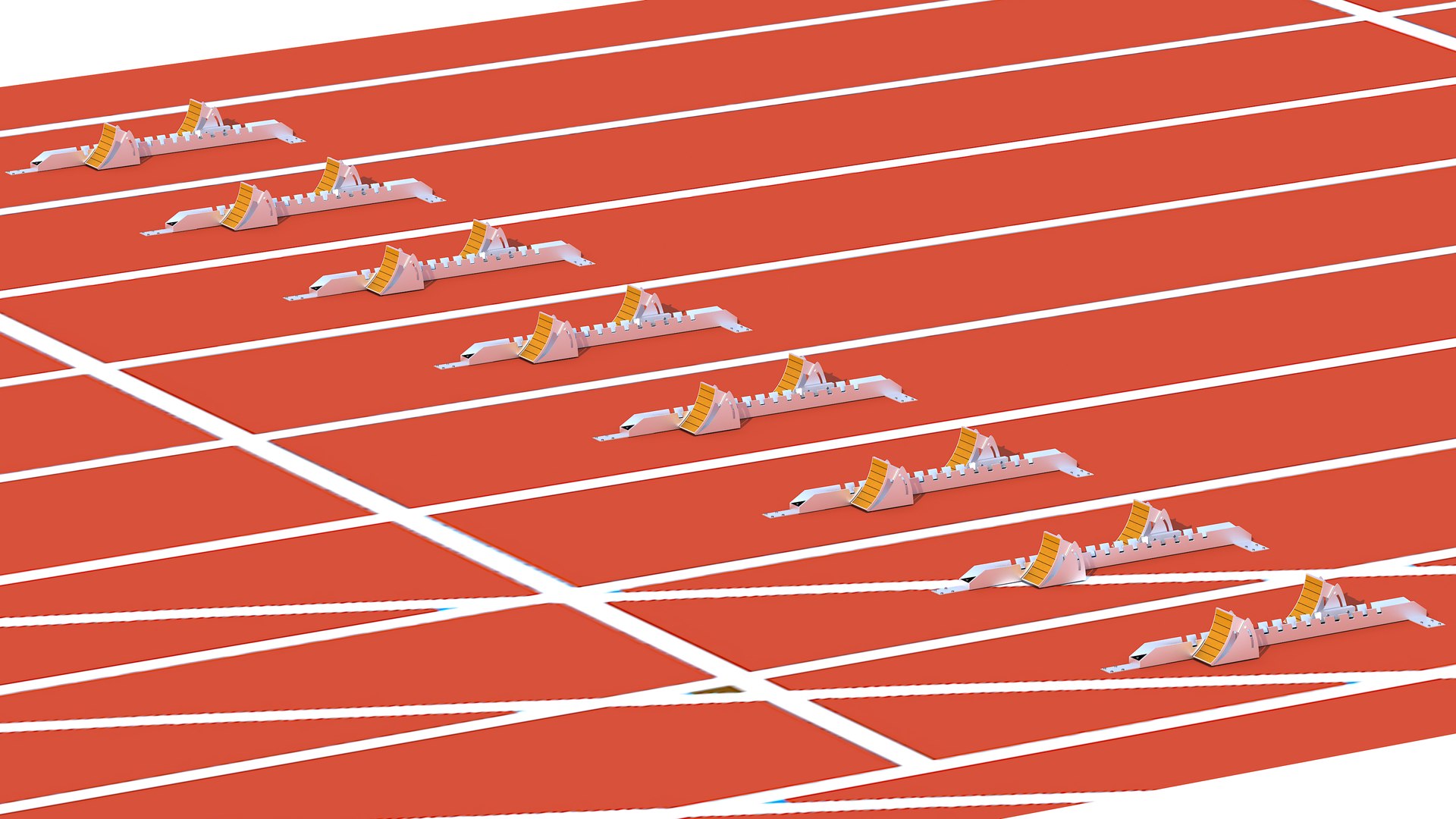 3D 100 M Running Track - TurboSquid 2271744