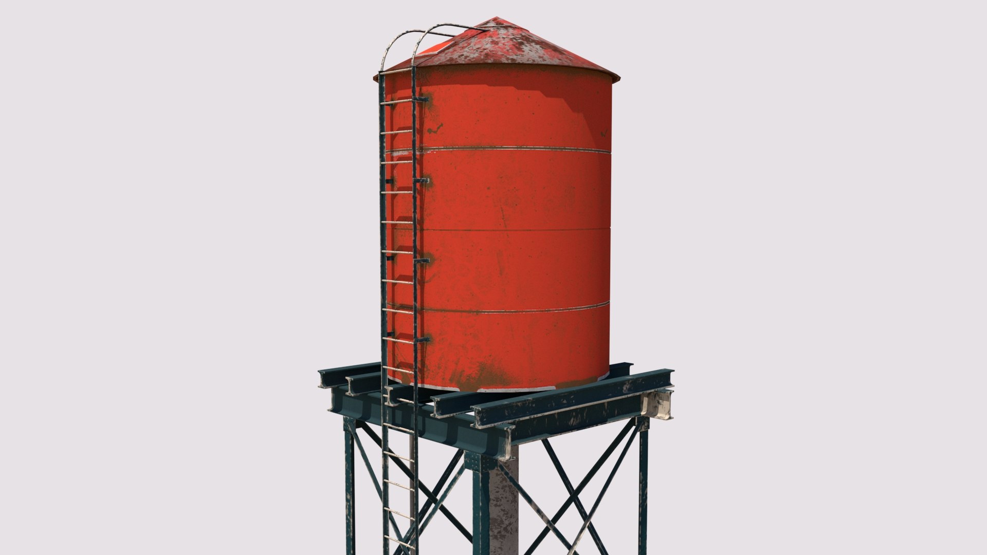 A Fully Textured Water Tank 3D Model - TurboSquid 2053134