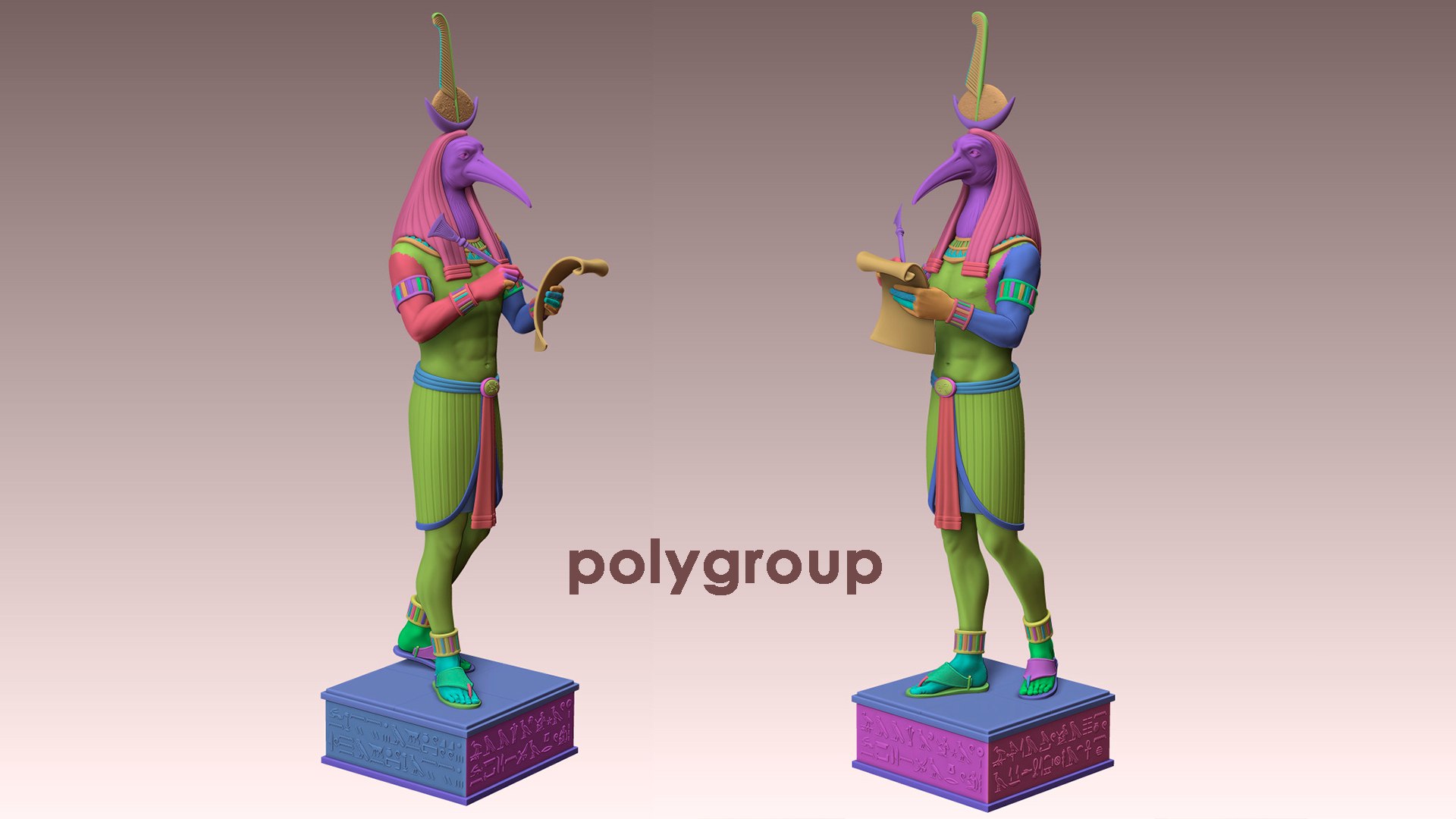 Statue Egyptian Deity Thoth Model - TurboSquid 2111758