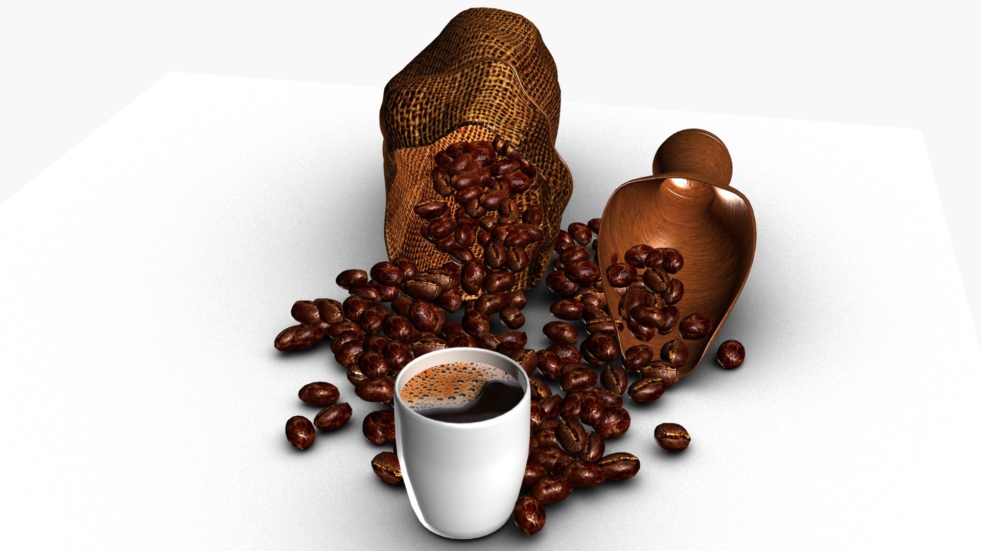 3D Coffee Grains Model - TurboSquid 1973537