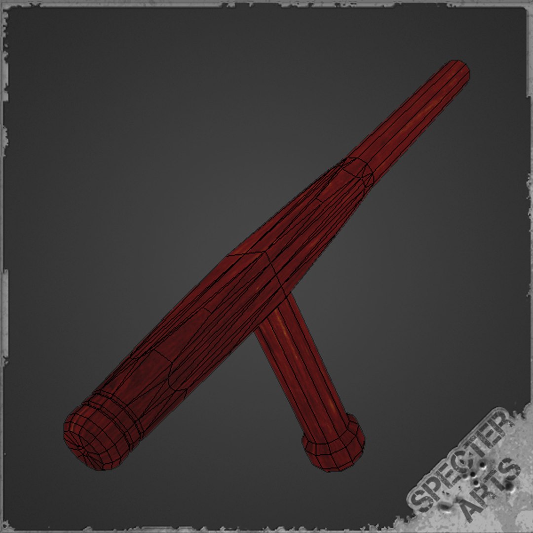 tonfa baton 3d model