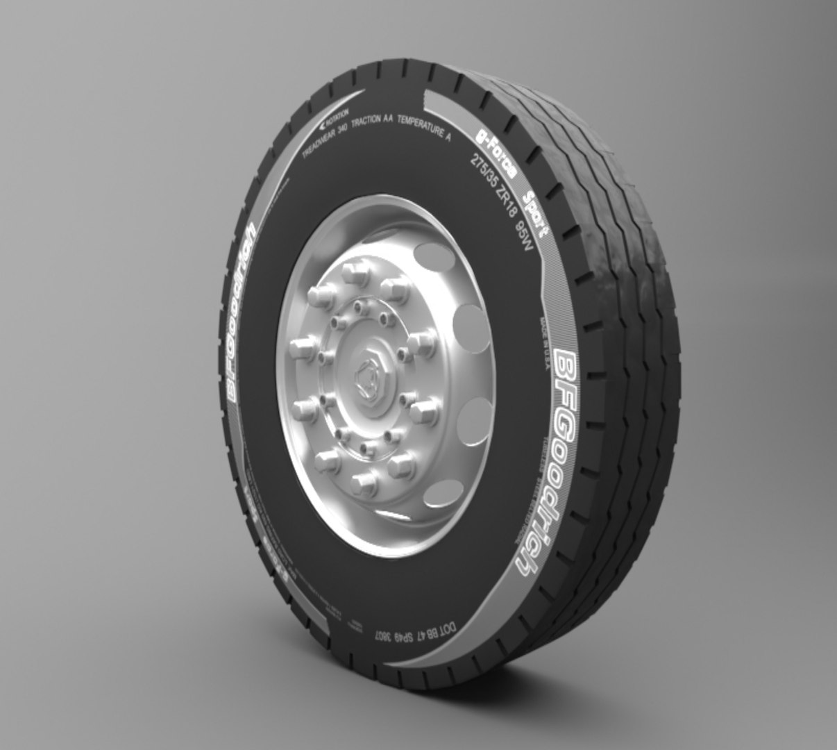 3D Realistic Tire wheel - TurboSquid 1723174