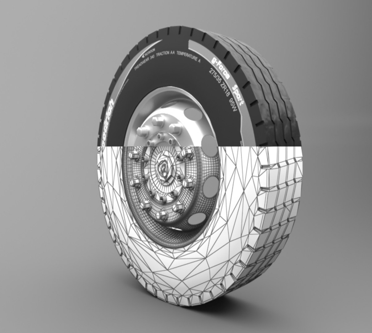 3D Realistic Tire wheel - TurboSquid 1723174