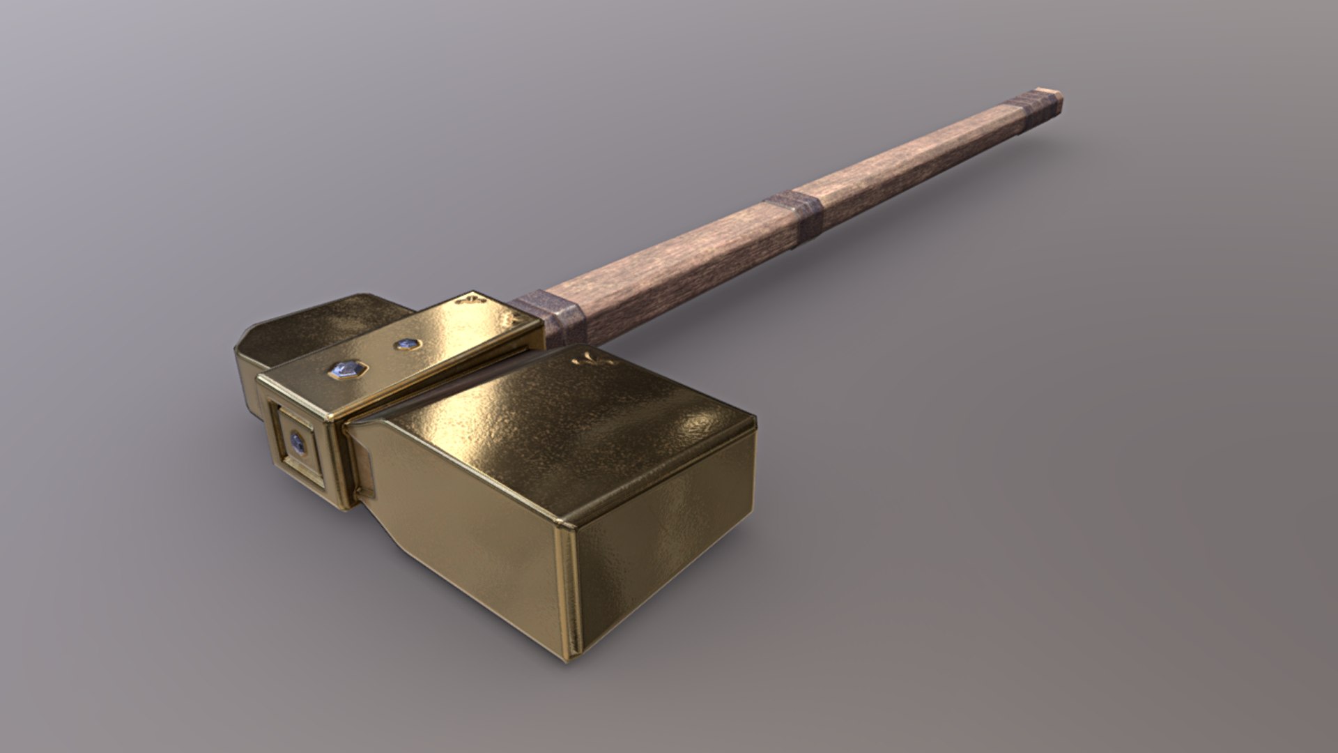Hammer - Gold 3D - TurboSquid 2155621