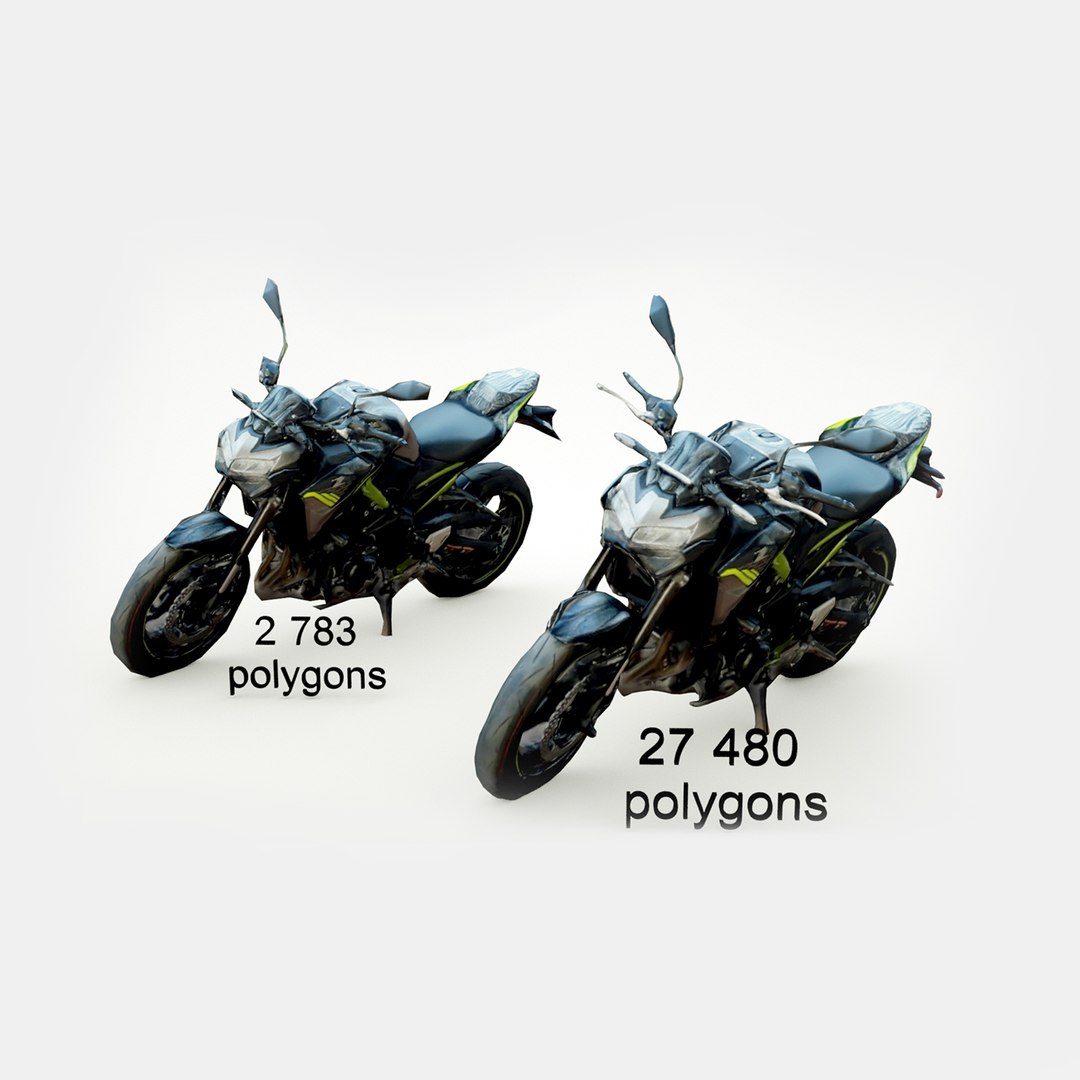 Kawasaki Z900 2020 Ultra Lowpoly 3D Model - TurboSquid 1932676
