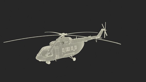 modelo 3d Helicóptero MI-171 A3 Blanco Aparejado - TurboSquid 2202028