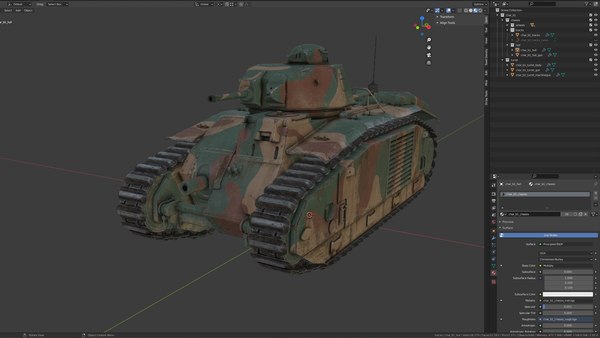Char B1 3D model - TurboSquid 1729892