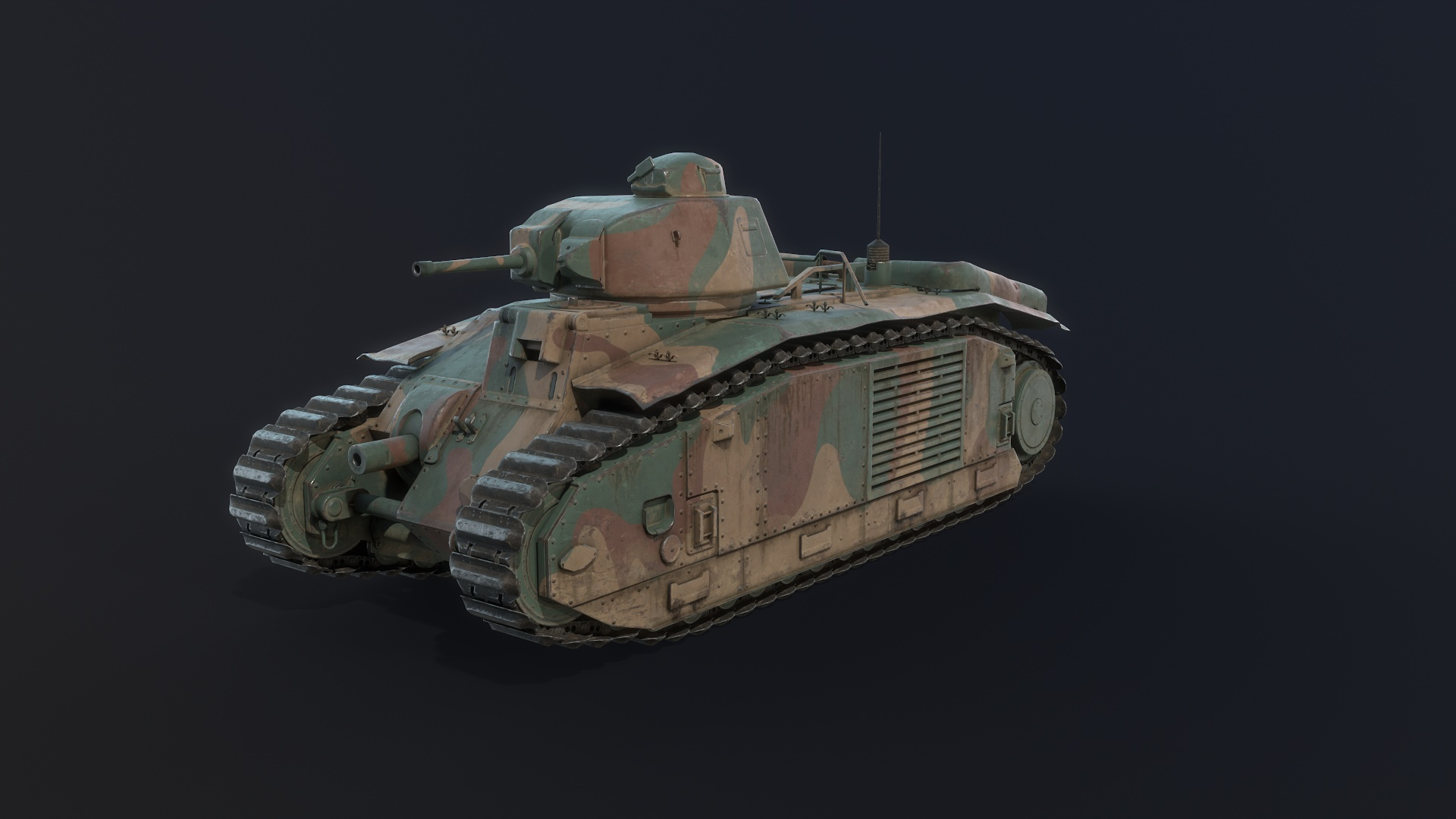 Char B1 3D Model - TurboSquid 1729892