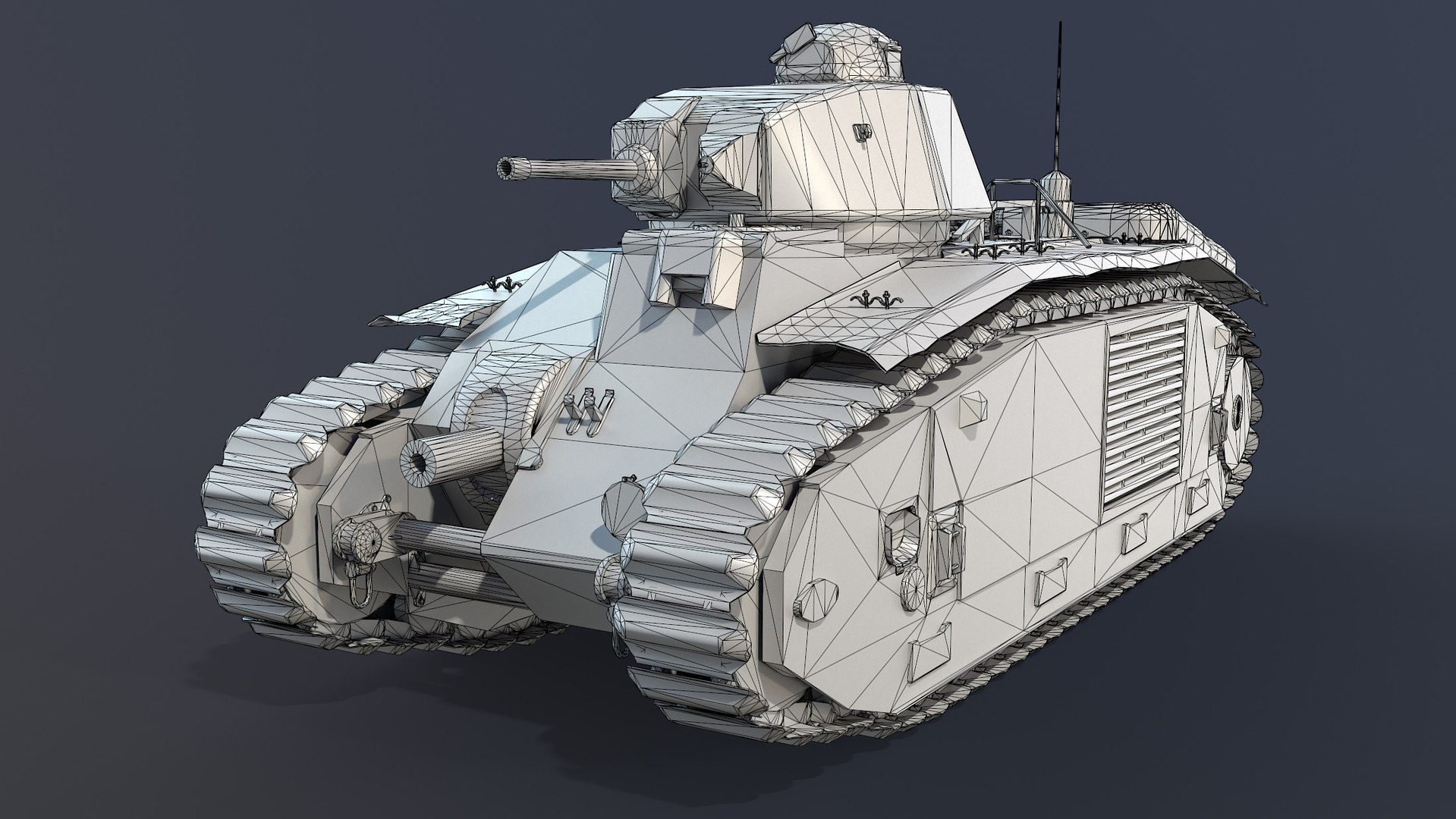 Char B1 3D Model - TurboSquid 1729892