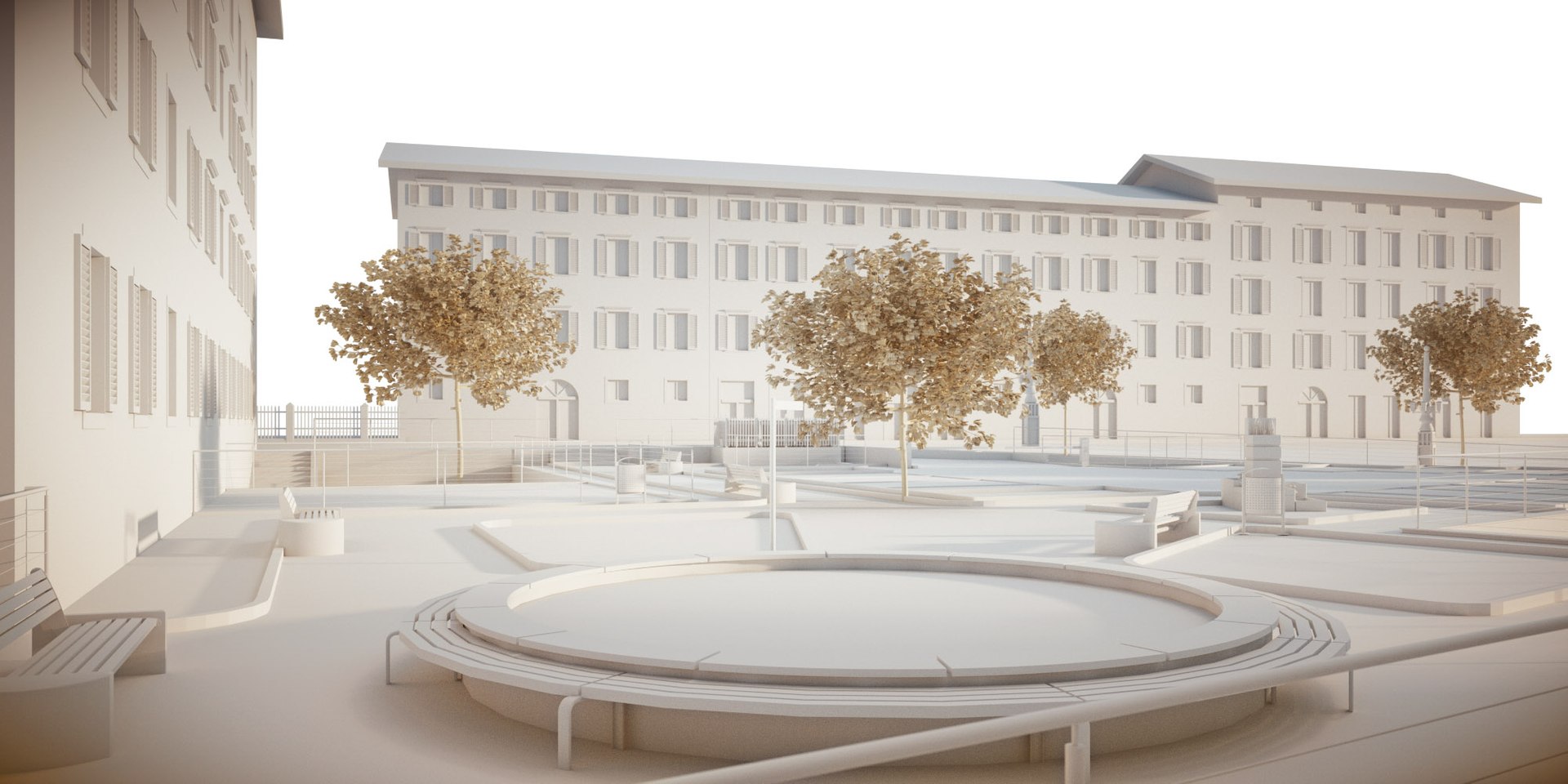 italy historical center buildings 3d c4d