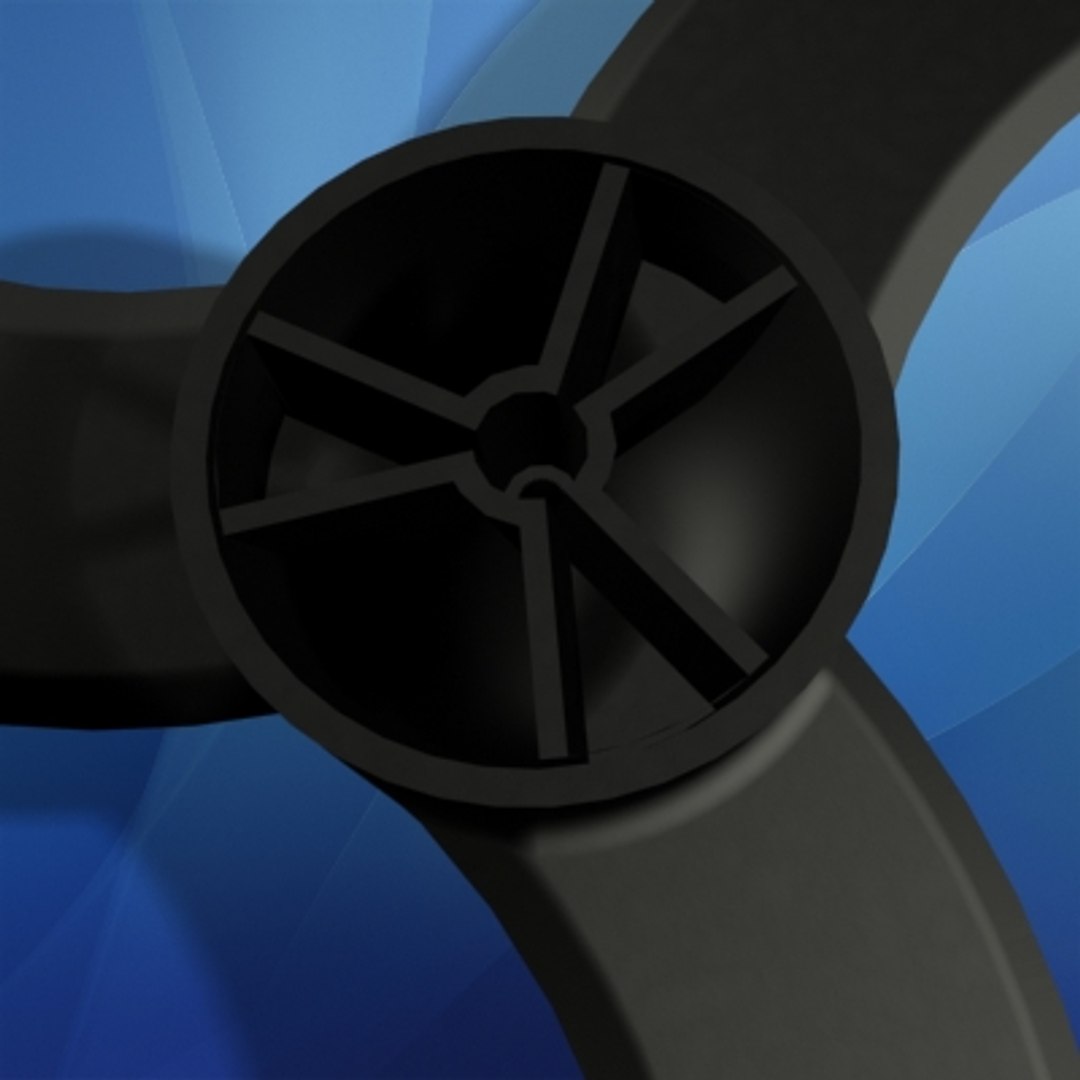 3d plastic fan rotor components model