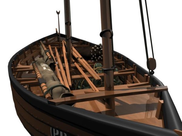 small fishing boat 3d model