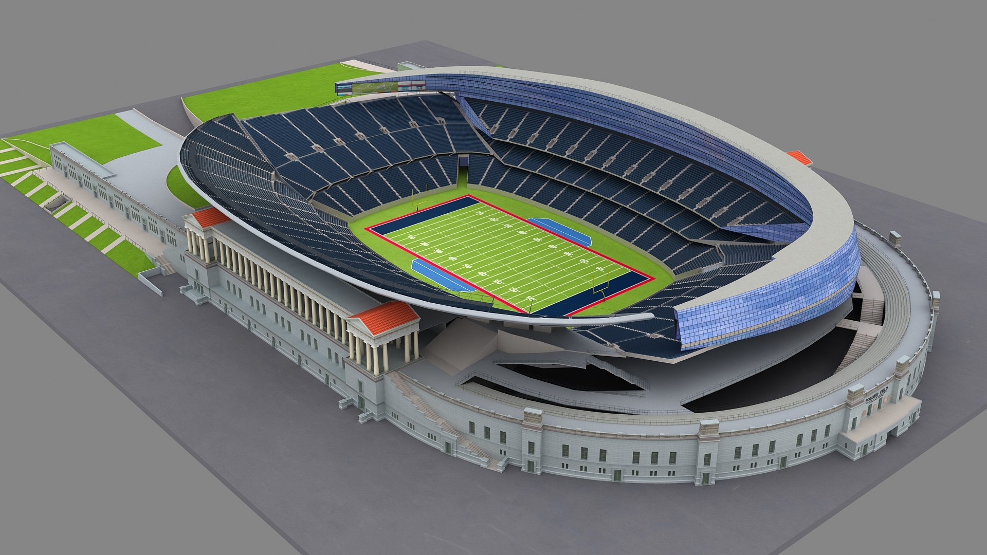 Soldier Field Stadium Chicago 3d Model 3D Model - TurboSquid 2275689