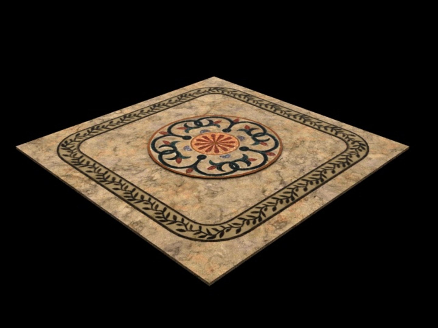 Roman Marble Floor Deco 3d Model