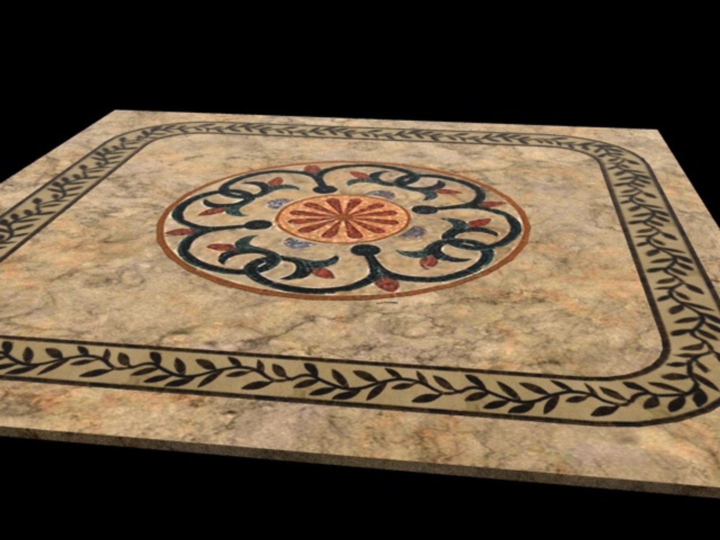 Roman Marble Floor Deco 3d Model