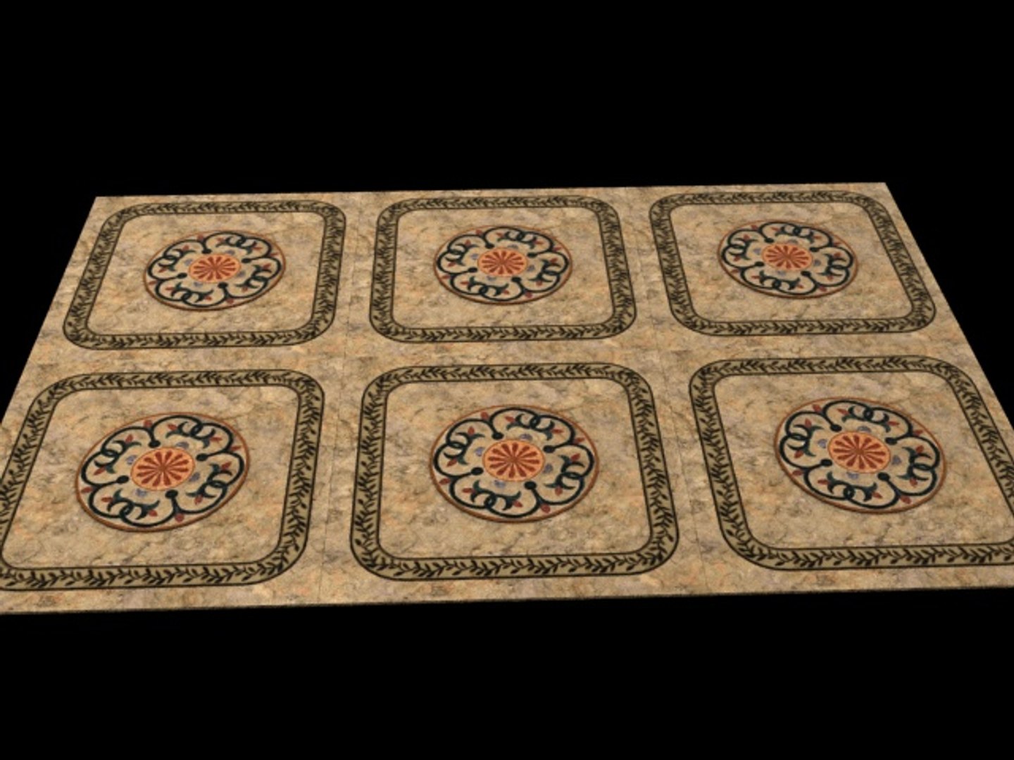 Roman Marble Floor Deco 3d Model