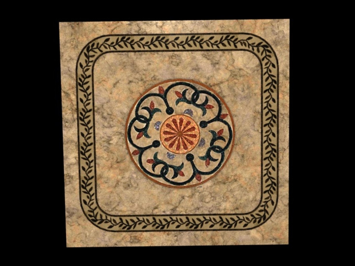 Roman Marble Floor Deco 3d Model